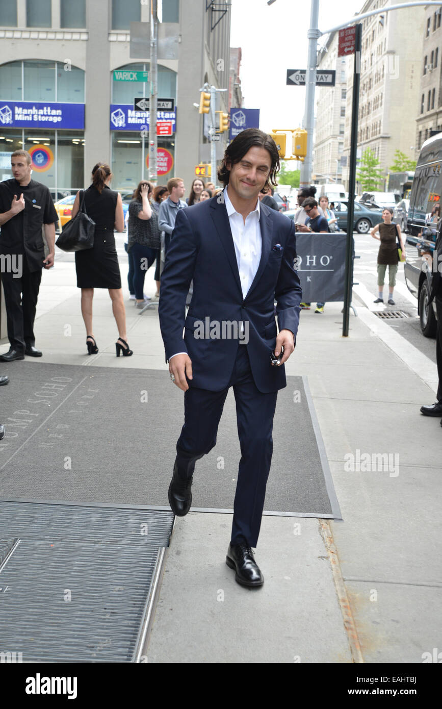 Stars leaving for the ABC upfronts Featuring: Milo Anthony Ventimiglia ...