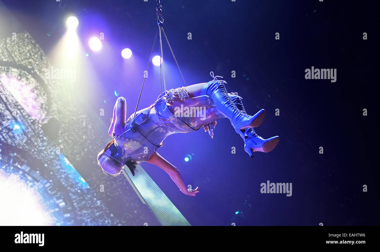 Katy Perry performing live on stage on her 'Prismatic World Tour' at ...