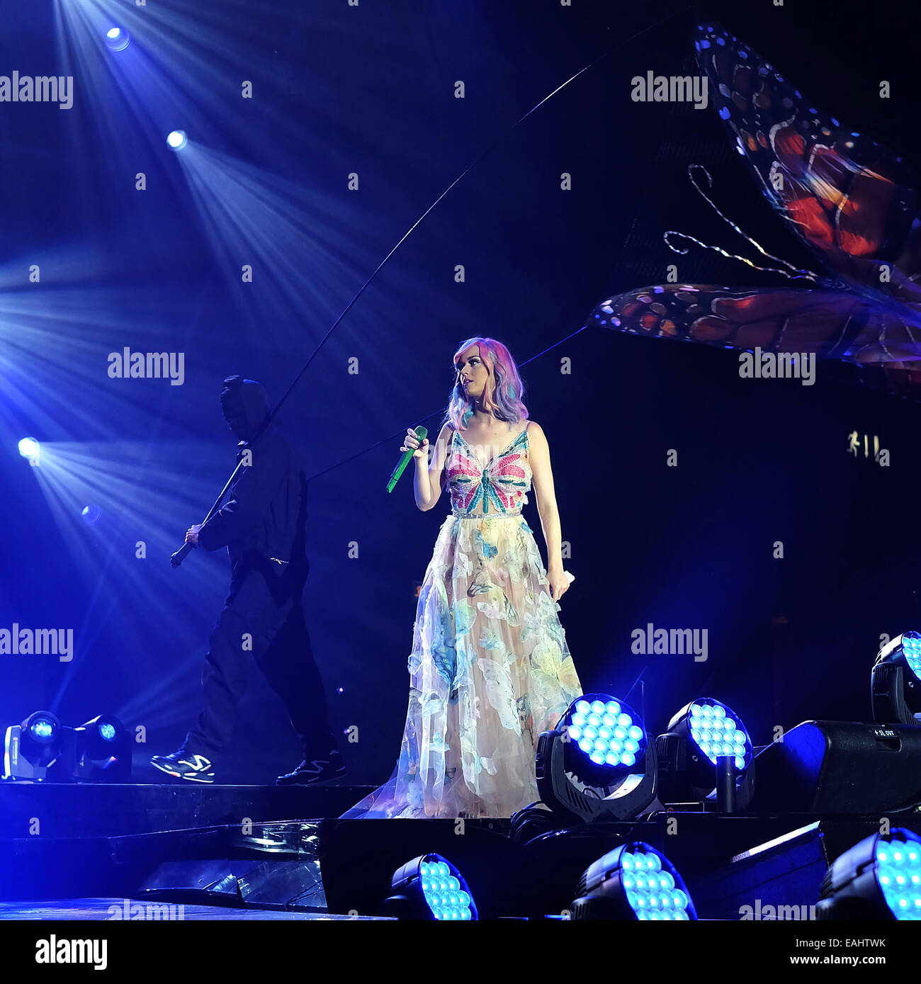 Katy Perry performing live on stage on her 'Prismatic World Tour' at ...
