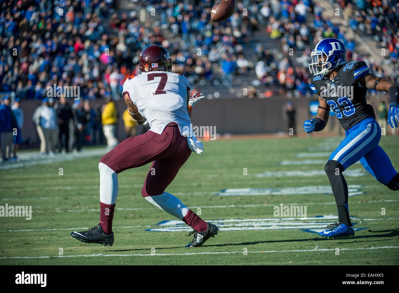 Durham, North Carolina, USA. 15th Nov, 2014. Virginia Tech TE Bucky ...