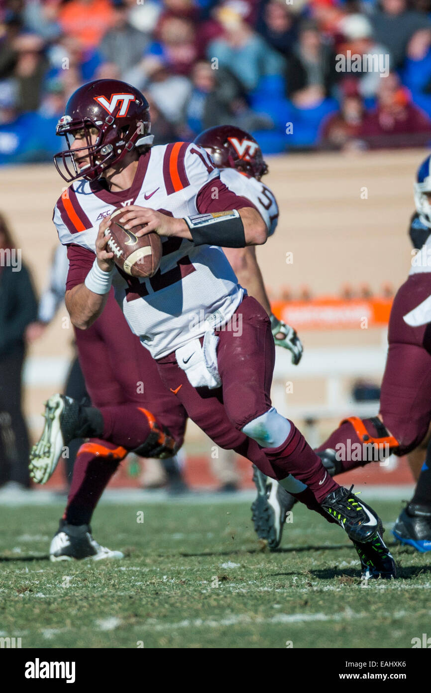 Durham, North Carolina, USA. 15th Nov, 2014. Virginia Tech QB Michael ...