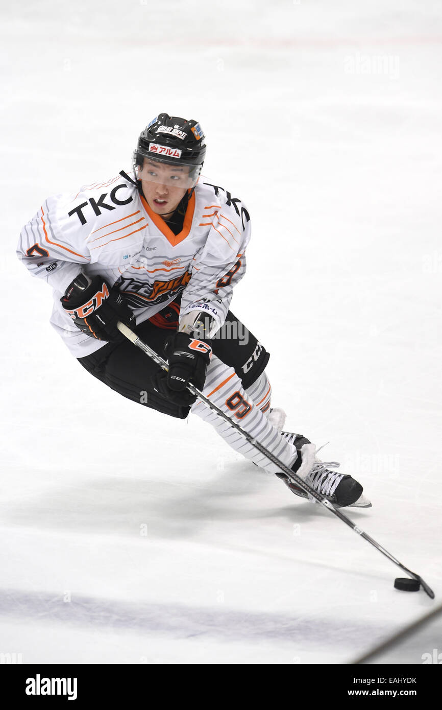 Sato Hiroto (Icebucks), NOVEMBER 15, 2014 Ice Hockey : Asia League Ice ...