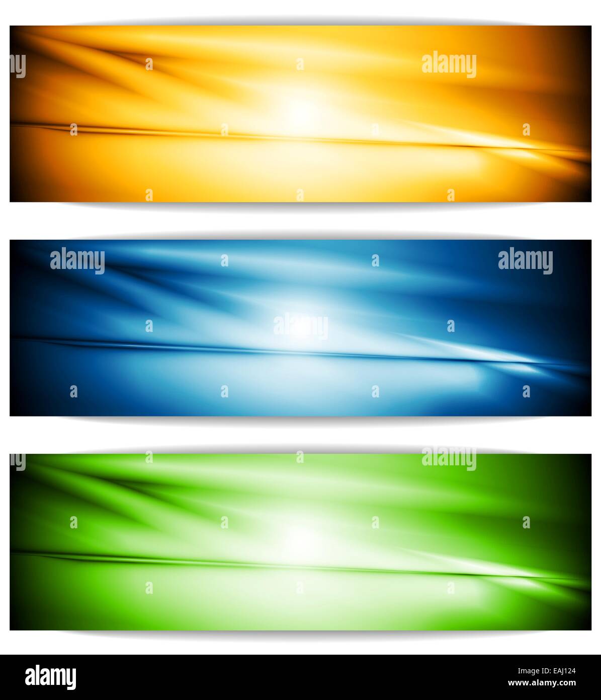 Bright glowing banners. Vector design Stock Photo - Alamy