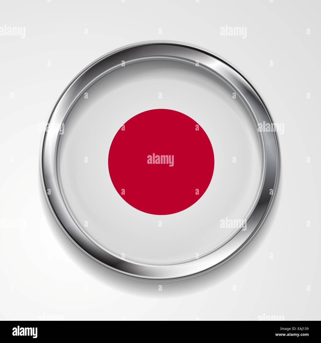Japanese vector metal button flag Stock Photo - Alamy