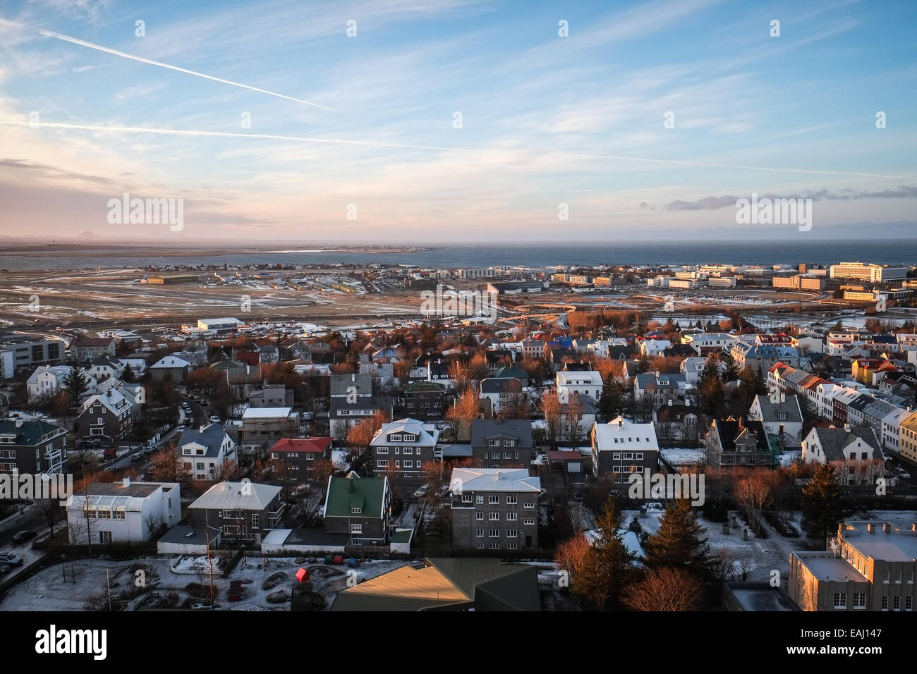 Aerial view Reykjavík Iceland Stock Photo - Alamy
