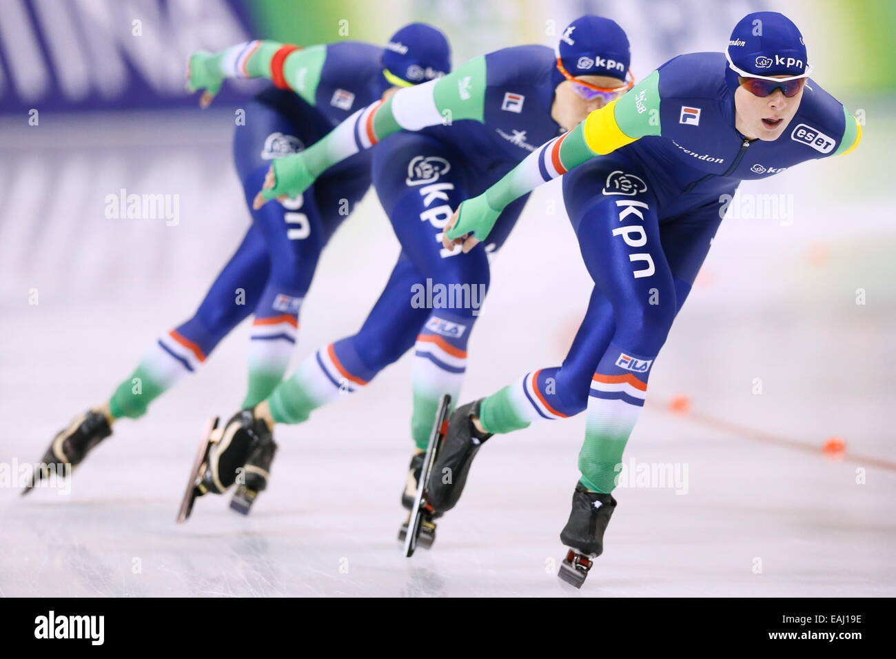 Obihiro, Japan. 15th Nov, 2014. Marrit Leenstra, Marije Joling, Ireen ...