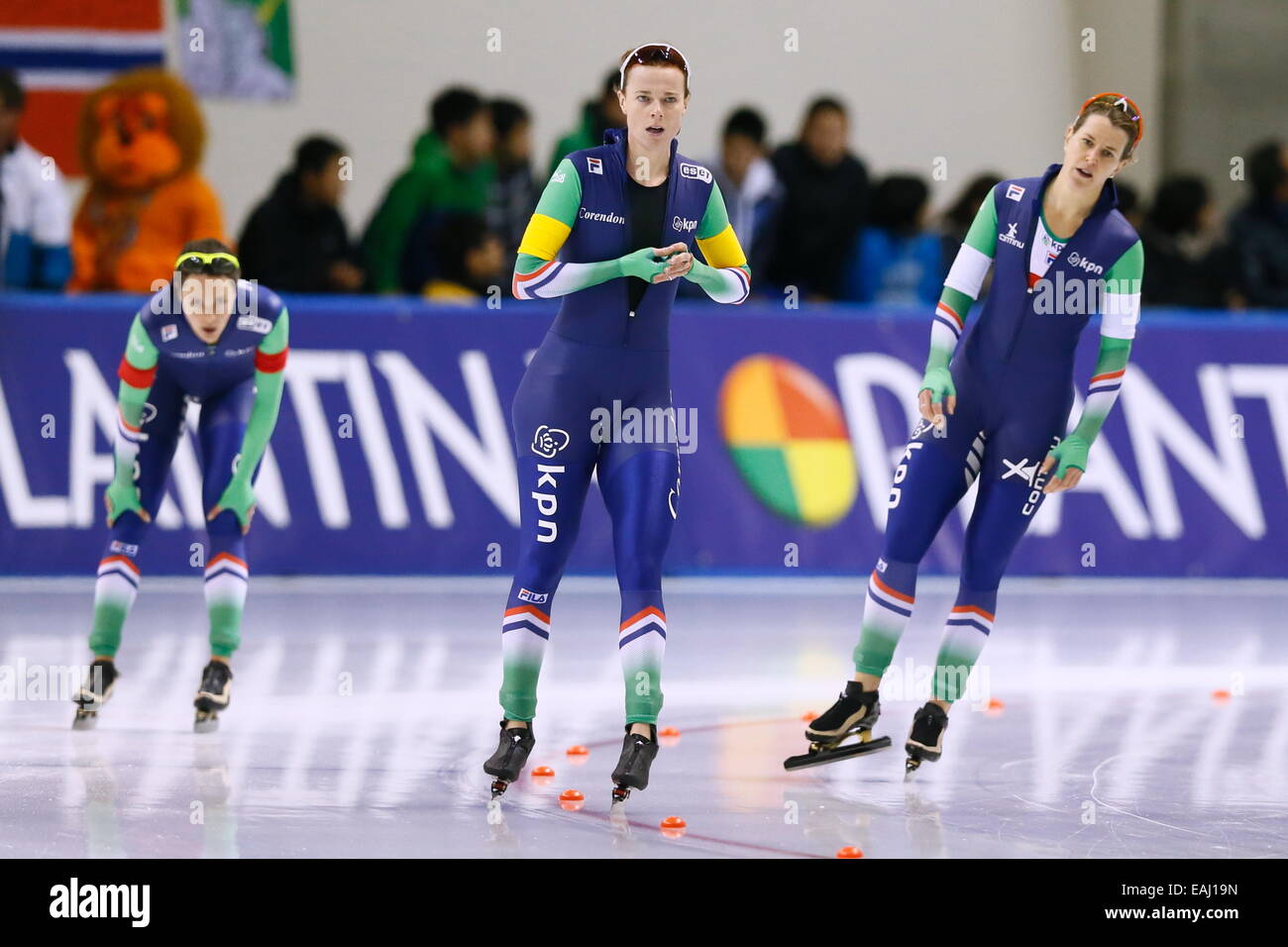 Obihiro, Japan. 15th Nov, 2014. (L to R) Marrit Leenstra, Marije Joling ...