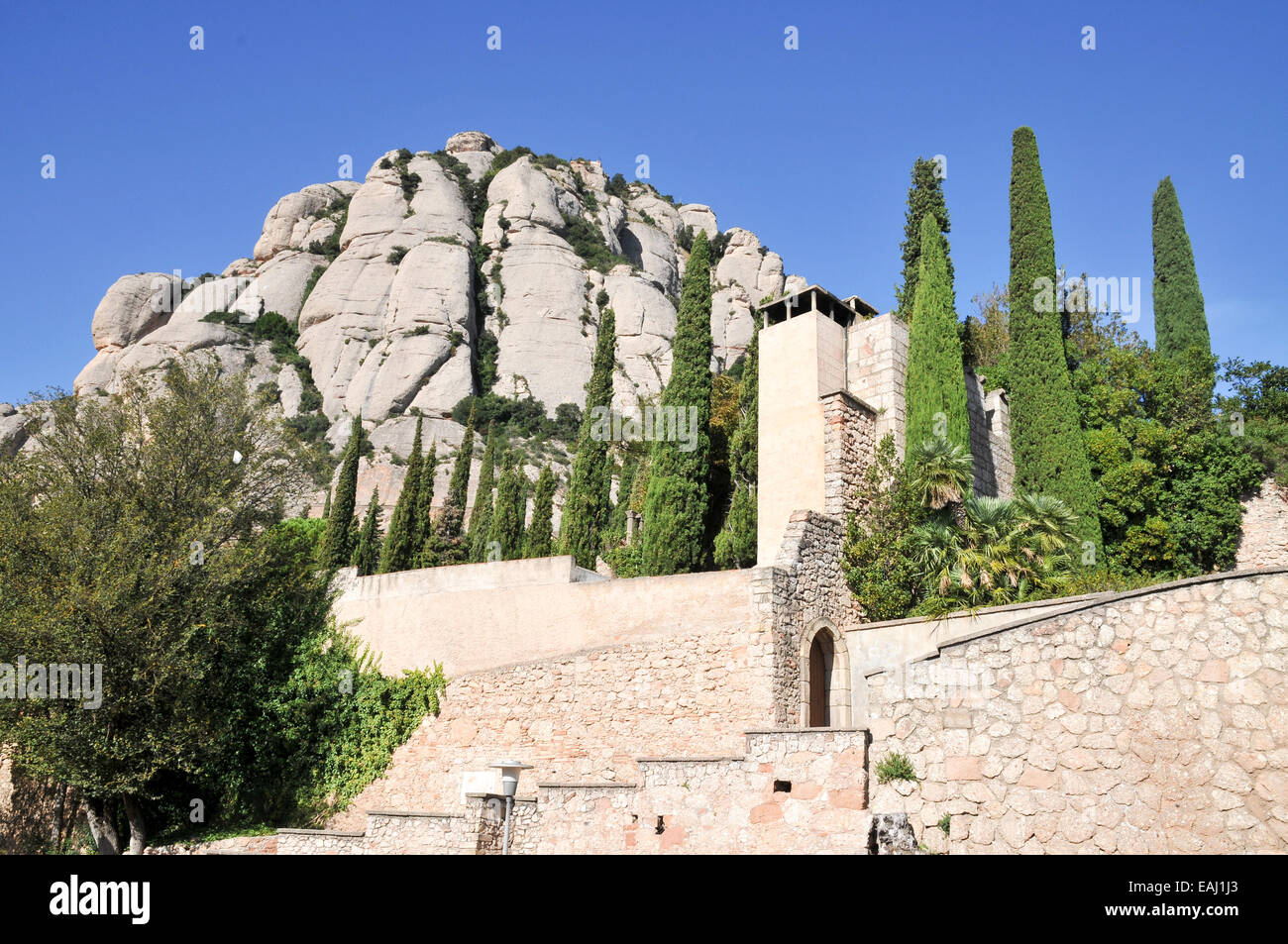 Santa Maria de Montserrat Abbey, Catalonia, Spain Stock Photo - Alamy