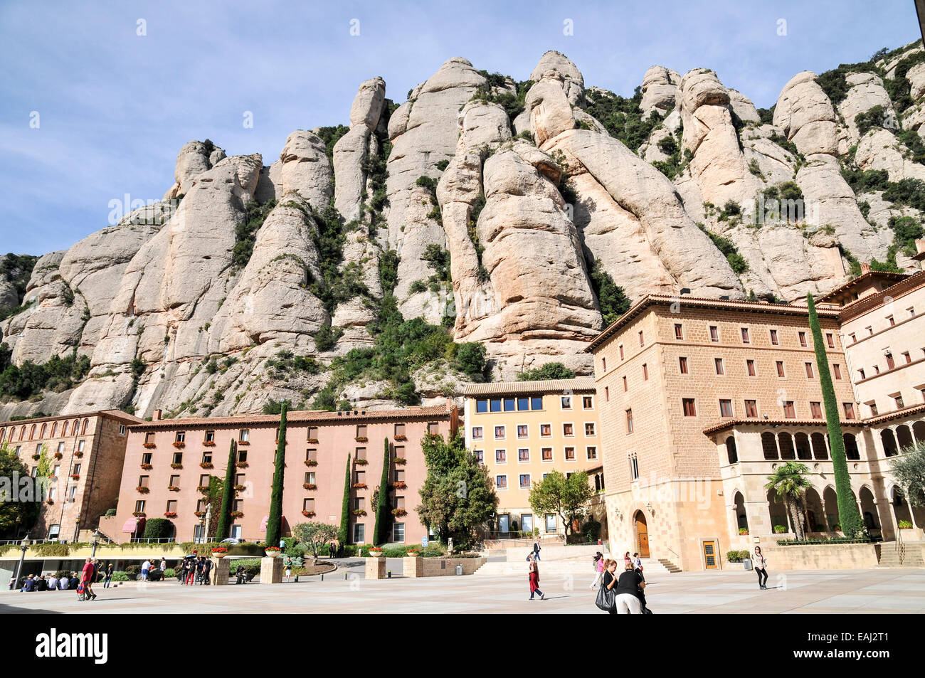 Santa Maria de Montserrat Abbey, Catalonia, Spain Stock Photo - Alamy
