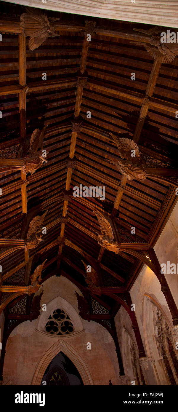 Wooden church roof angels hi-res stock photography and images - Alamy