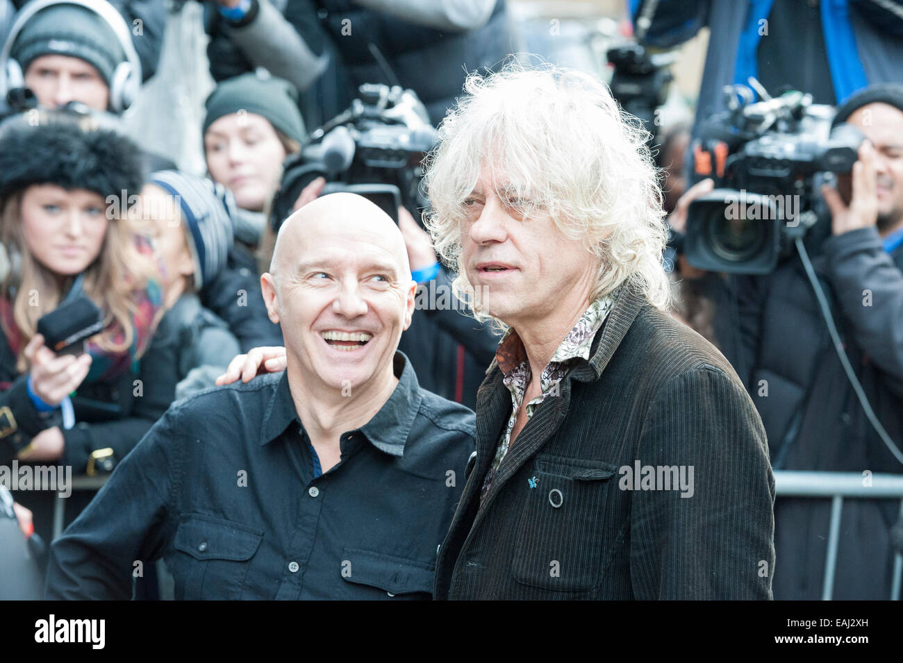 Basing Street, London, UK. 15th November 2014. Artists arrive at Sarm ...