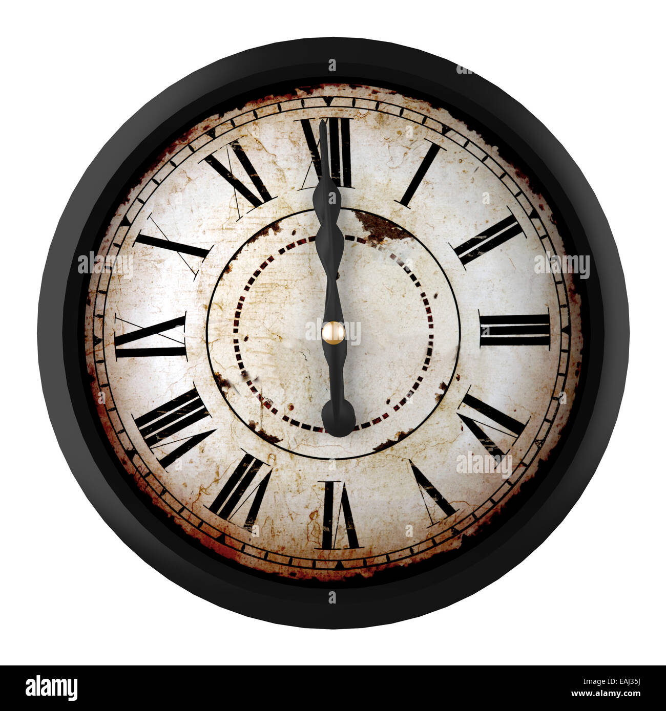 3d design of a clock at twelve o´clock Stock Photo - Alamy