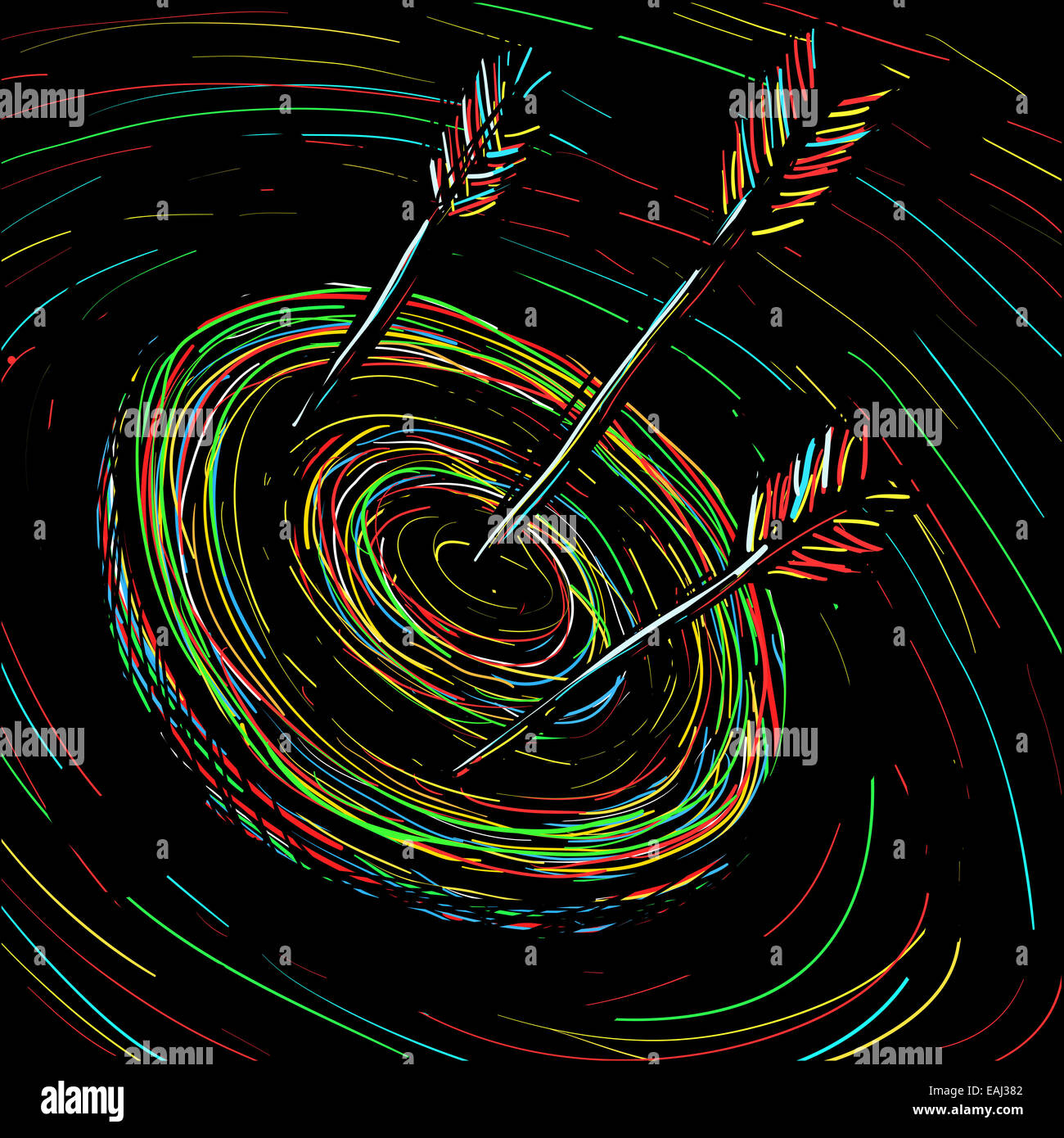 The arrow hit the target Stock Photo - Alamy