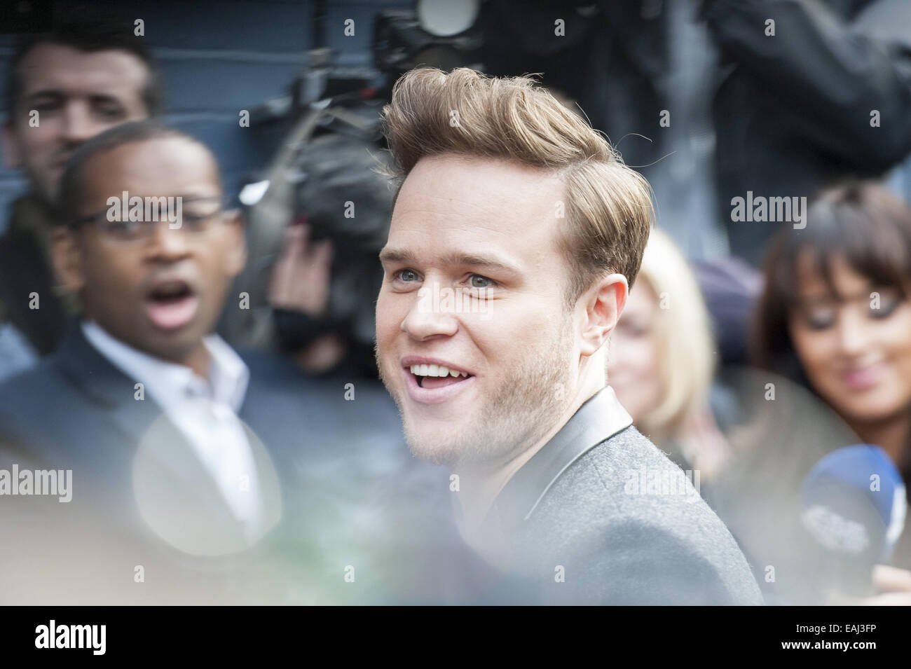 London, UK. 15th November, 2014. Artists arrive at Sarm Studios in ...