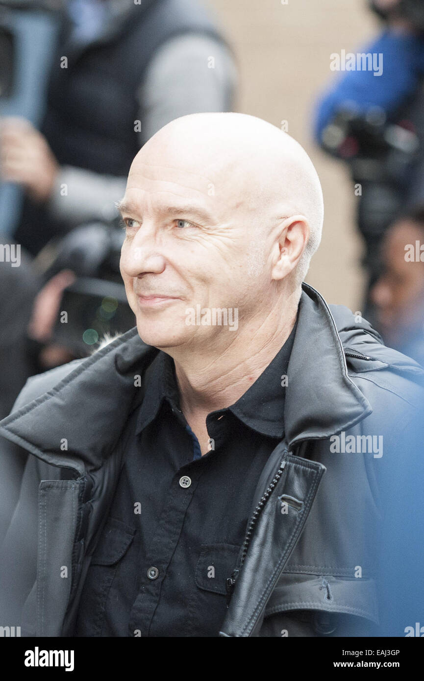 London, UK. 15th November, 2014. Artists arrive at Sarm Studios in ...