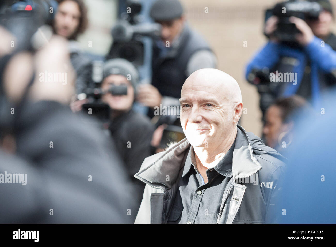 London, UK. 15th November, 2014. Artists arrive at Sarm Studios in ...