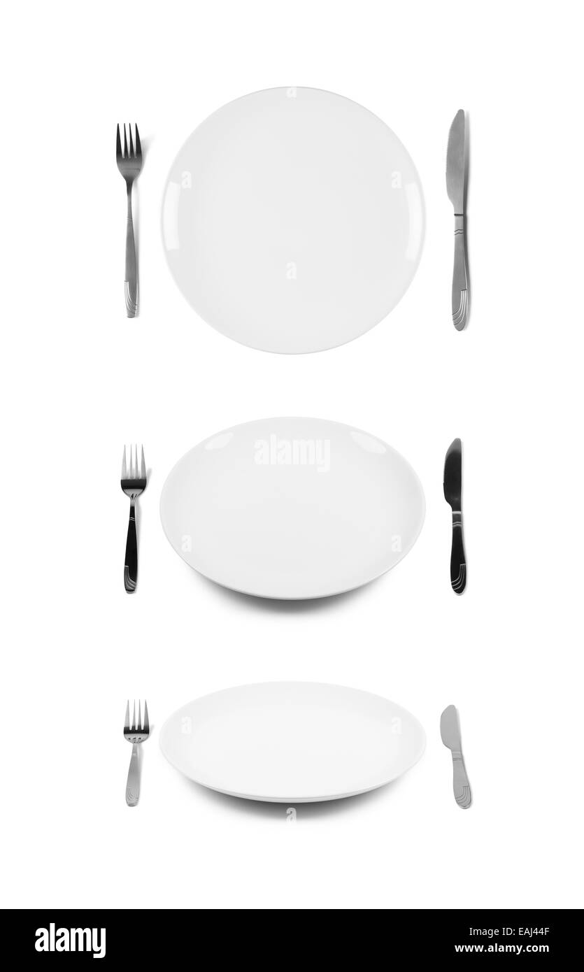 Top view of food plate Cut Out Stock Images & Pictures - Alamy