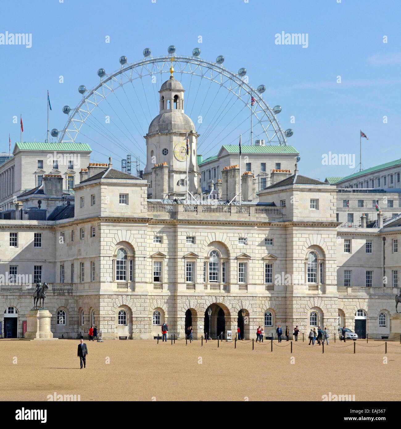 Horse Guards buildings and the Parade Ground behind Whitehall with The ...