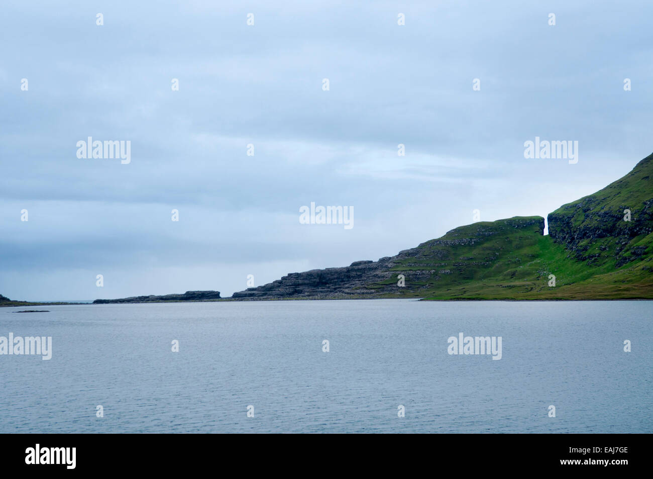 Sørvágsvatn (Leitisvatn) Lake, largest lake in the Faroe Islands Stock ...