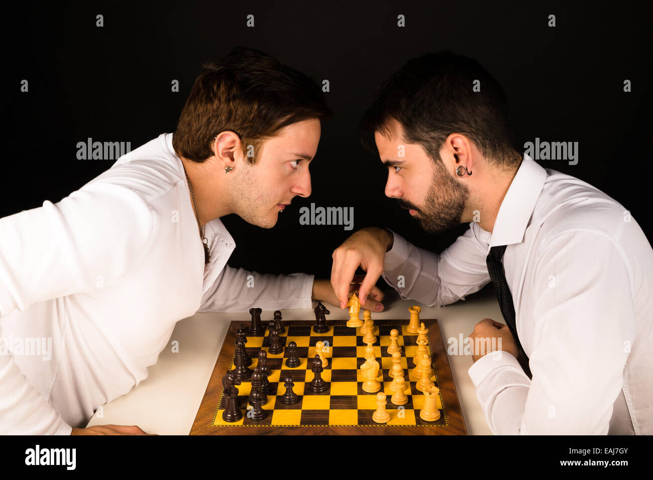 Male rivals intelligence compete hi-res stock photography and images ...