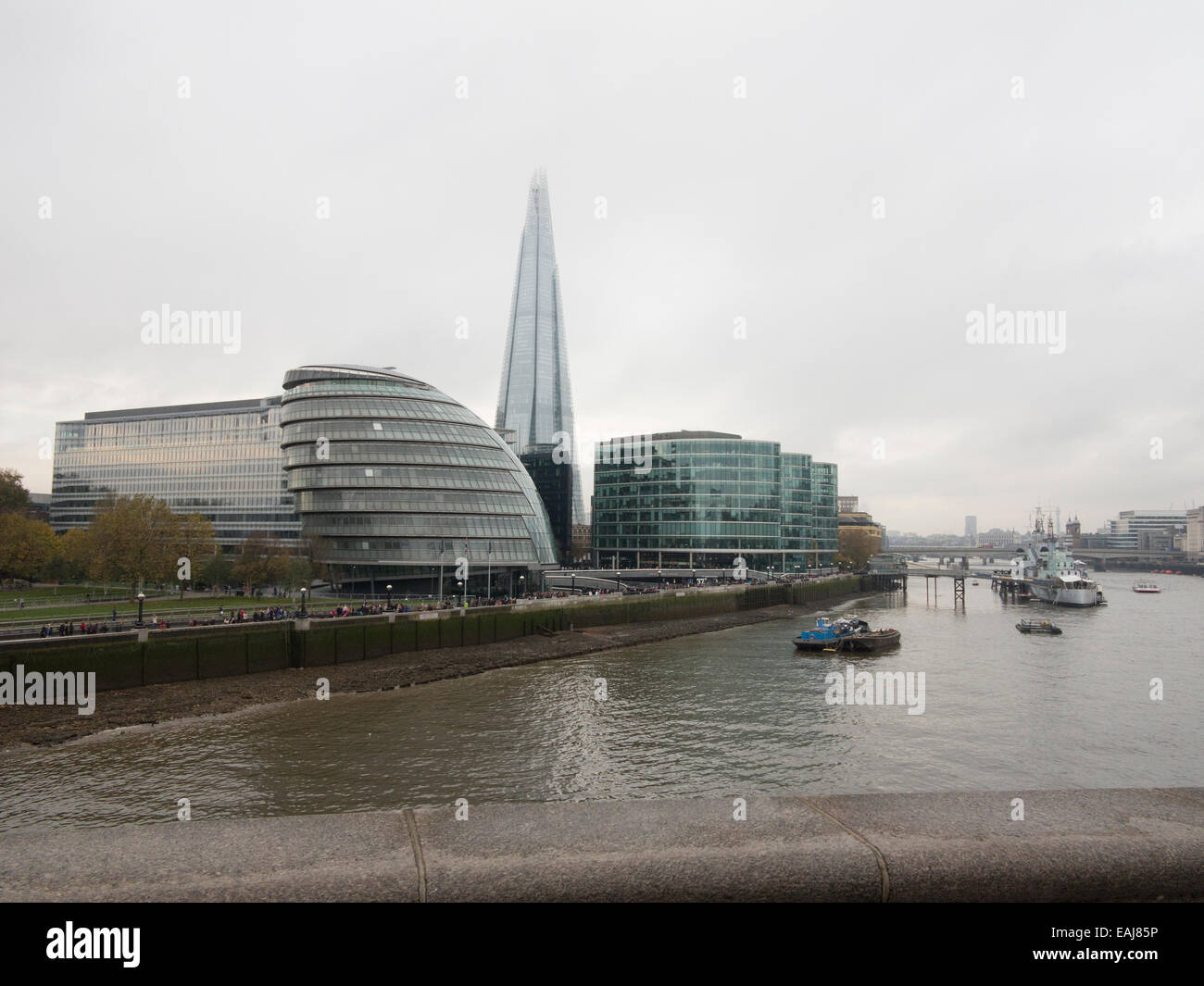 Shard from Tower Bridge Stock Photo - Alamy