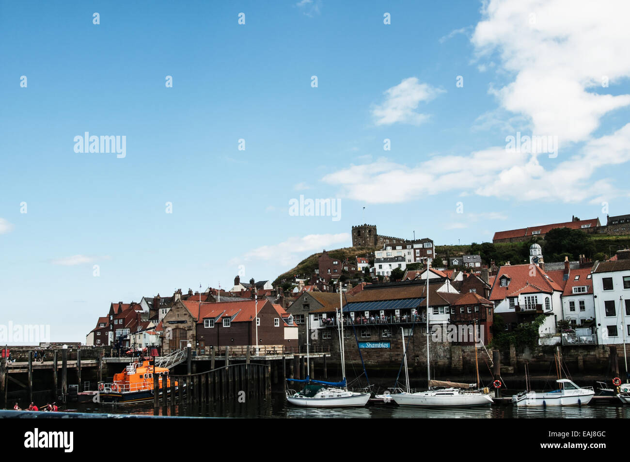 all fastened down Whitby north-Yorkshire Stock Photo - Alamy