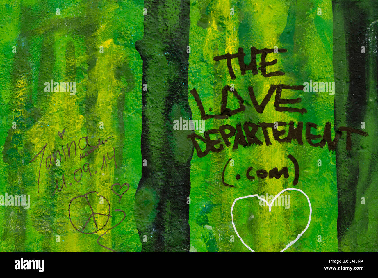 Graffiti street art Berlin wall love department Stock Photo - Alamy