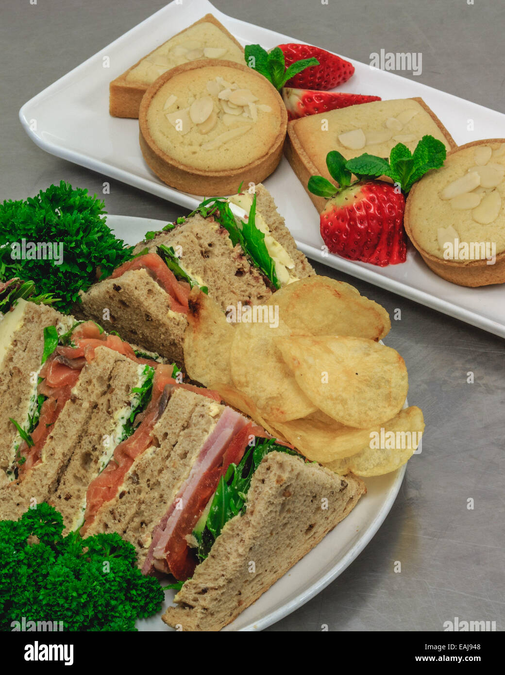 Bread selection catering buffet served hi-res stock photography and ...