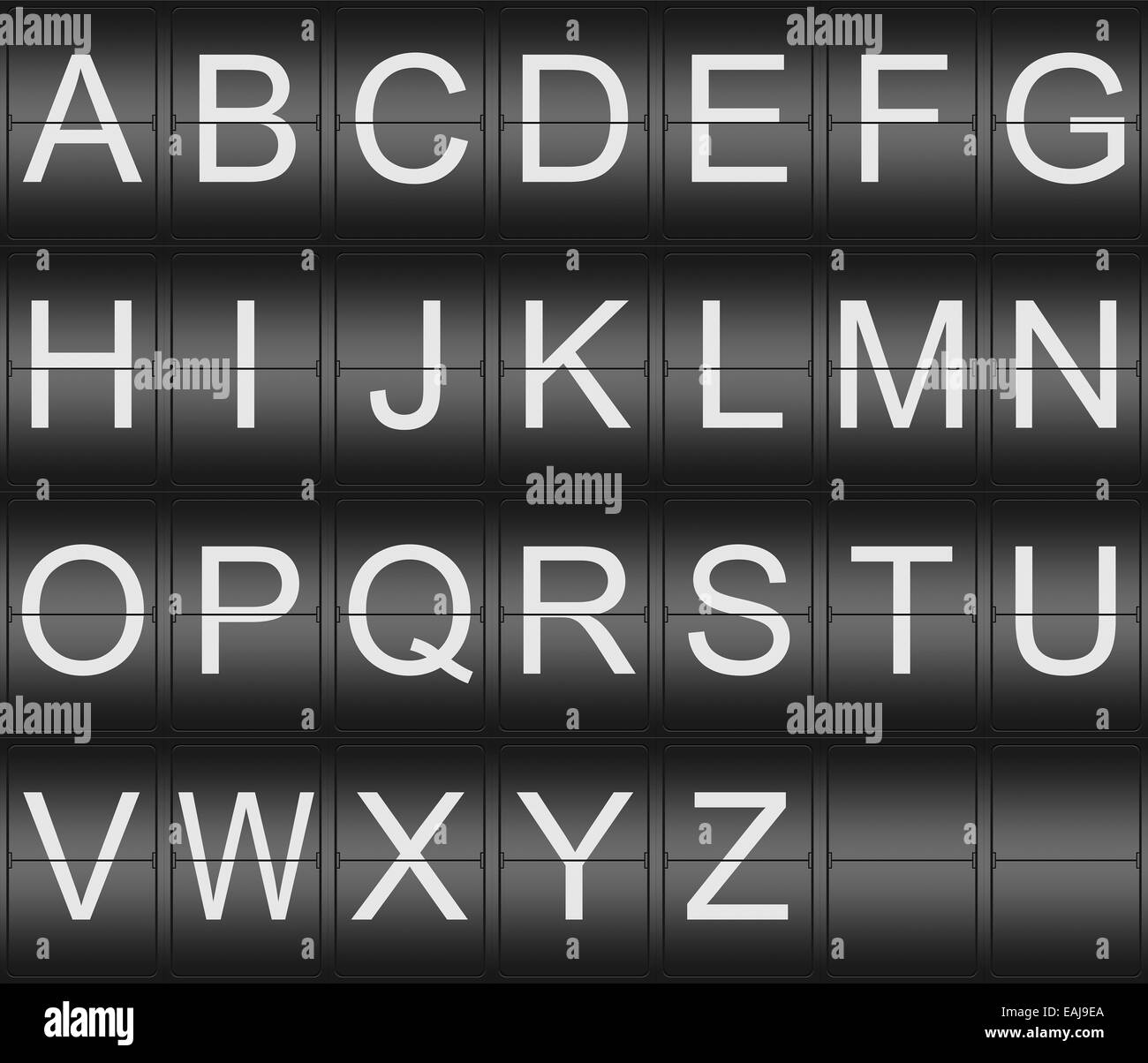 Collection of Letters on a mechenical indicator board Stock Photo - Alamy