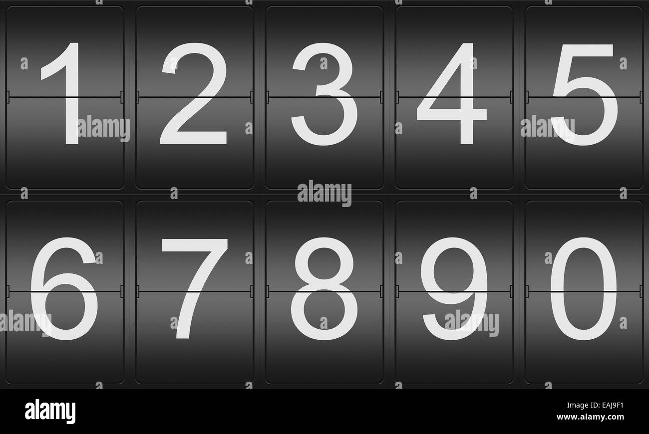 Collection of Numbers on a mechenical indicator board Stock Photo - Alamy