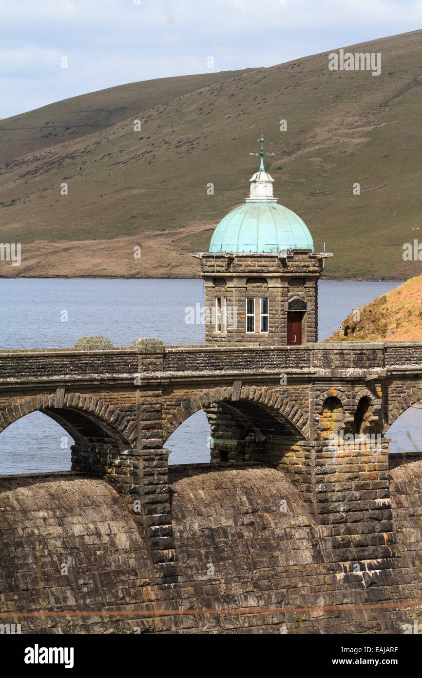 A view of the Craig Goch dam in the Elan Valley, mid Wales Stock Photo ...