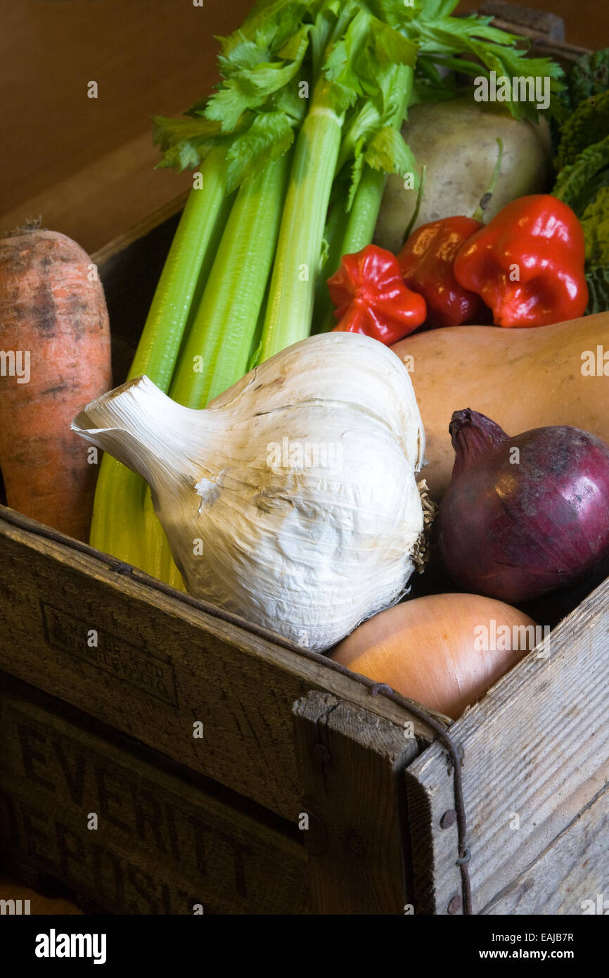 Vegetables in a box hi-res stock photography and images - Alamy