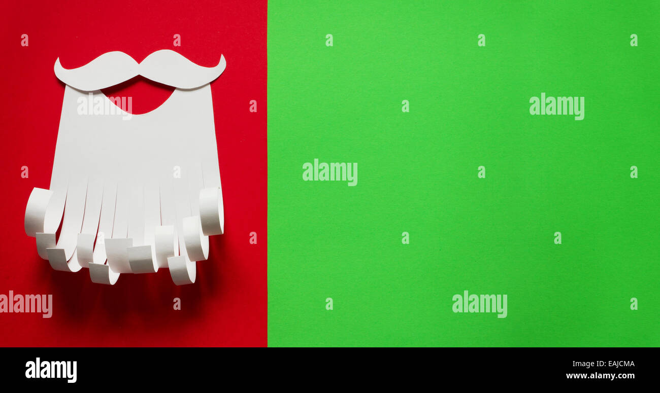 Santa Claus Christmas conceptual paper background with copy space Stock ...