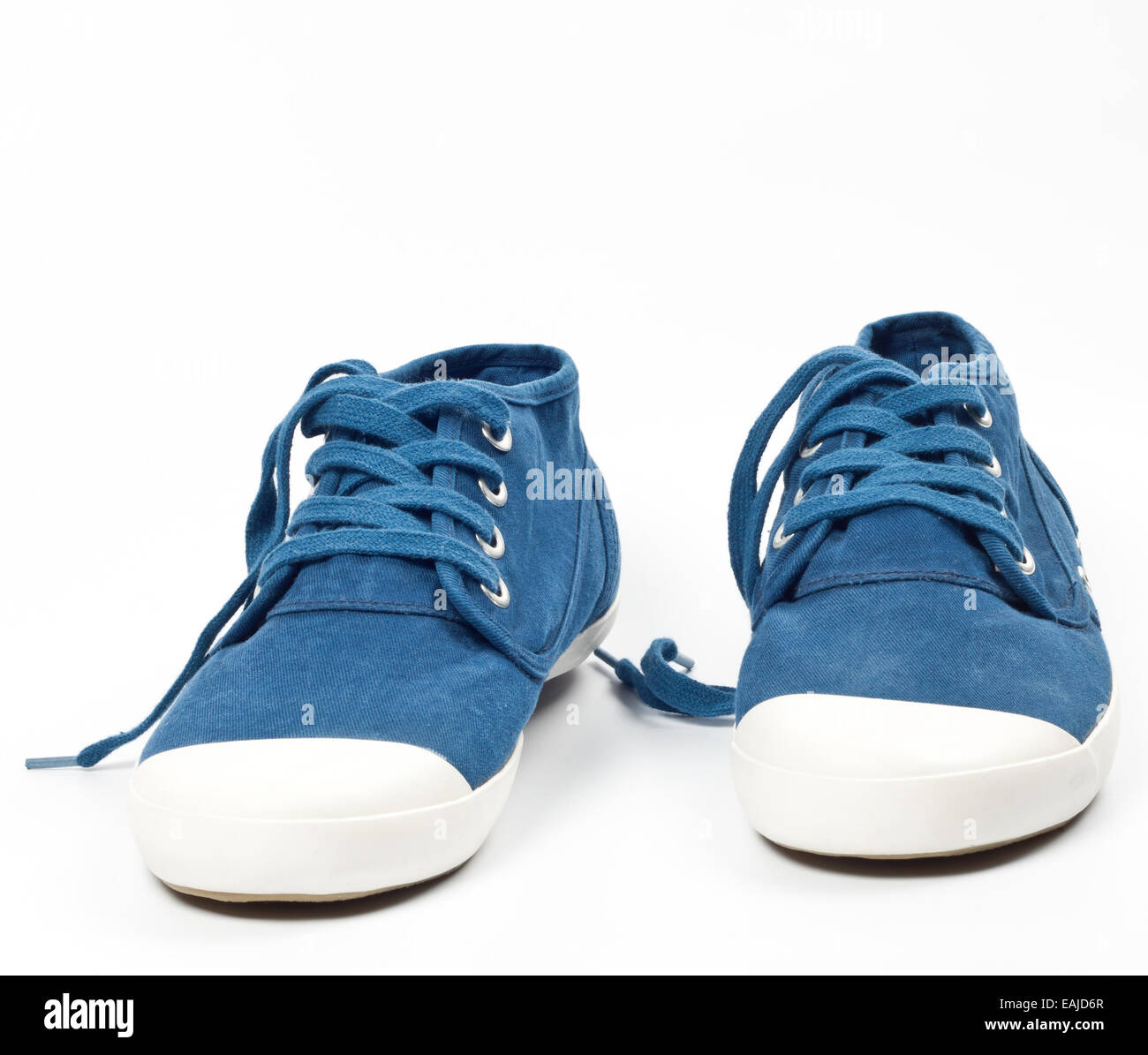 A pair of new blue shoes Stock Photo - Alamy