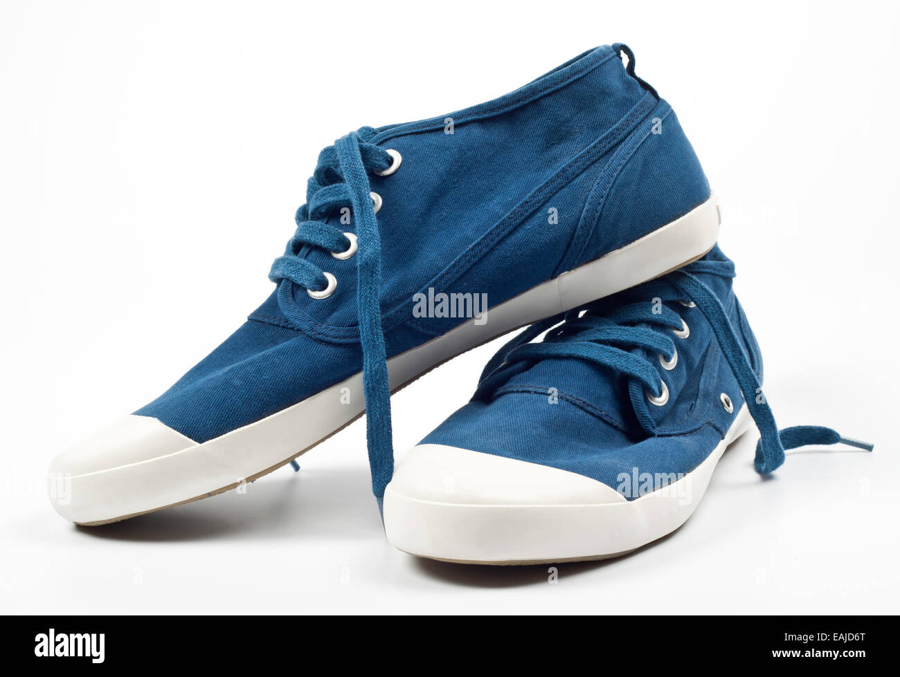 A pair of new blue shoes Stock Photo - Alamy