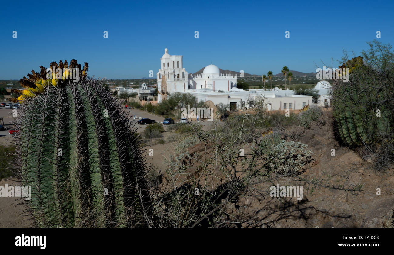 Mission San Xavier del Bac, Tucson AZ Stock Photo - Alamy