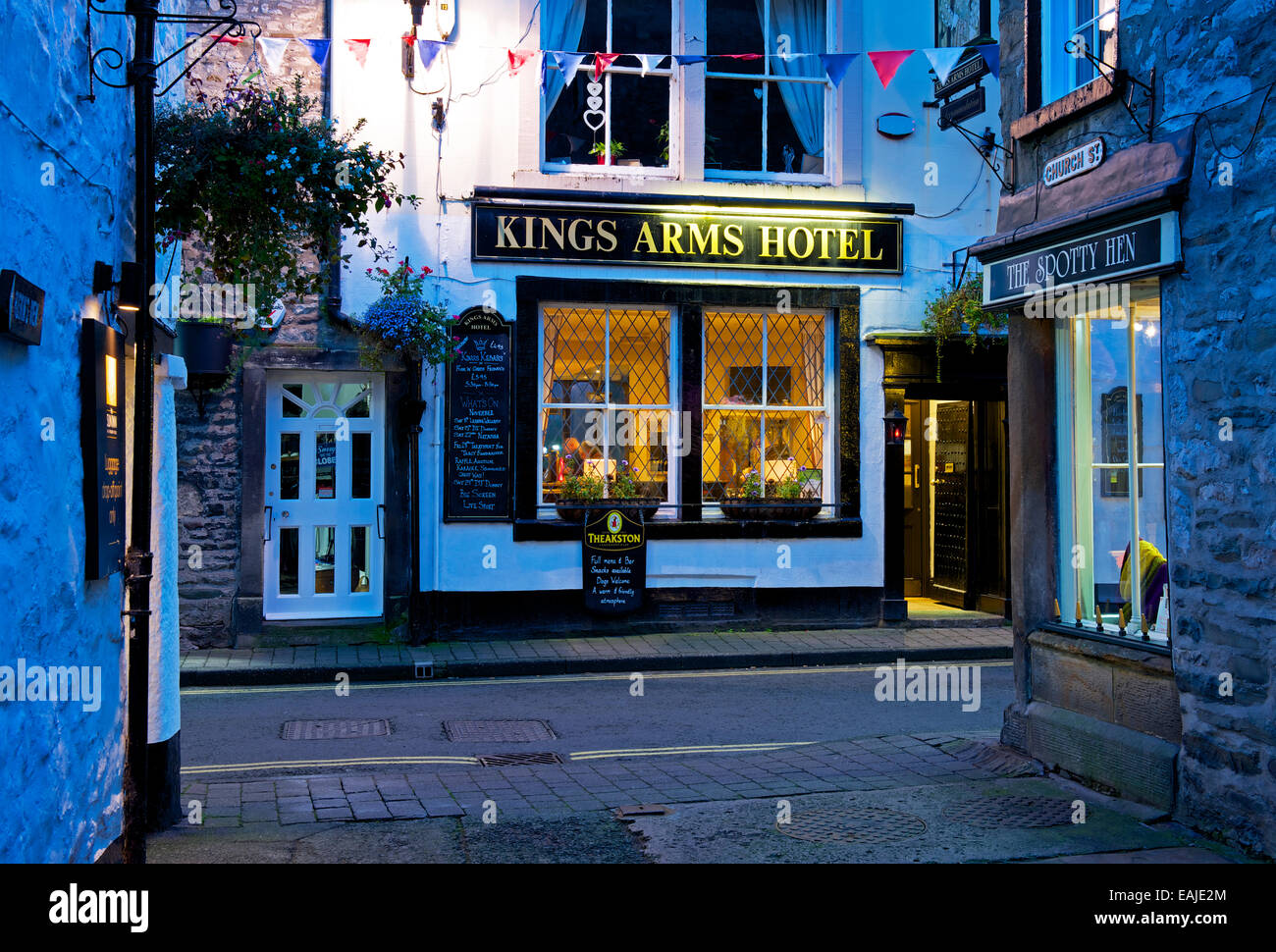 The Kings Arms Hotel, Kirkby Lonsdale, Cumbria, England UK Stock Photo ...