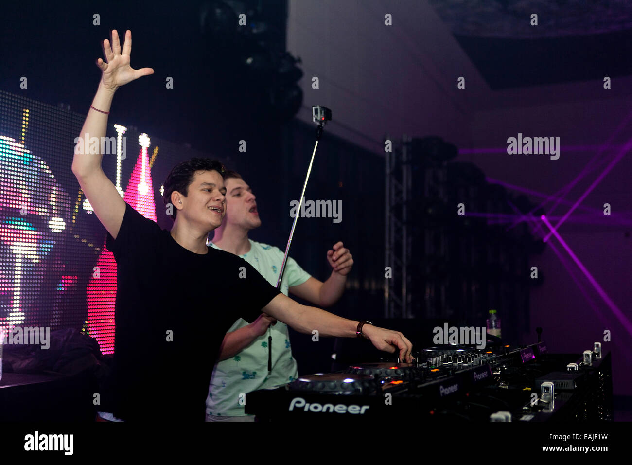 Copenhagen, Denmark, November 15th, 2014: Danish Electronic dance DJs ...