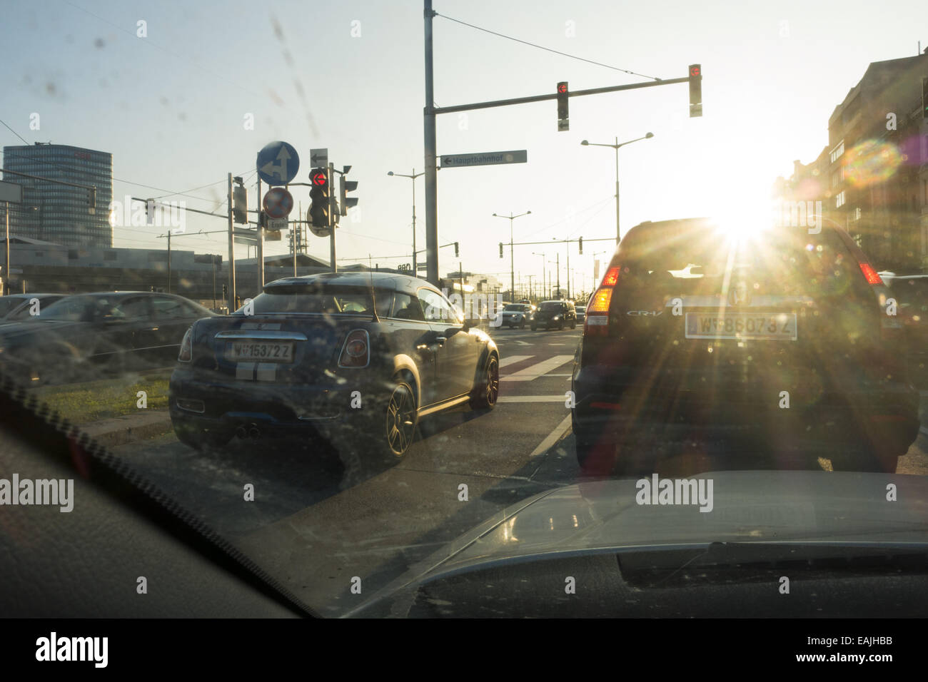 Traffic near vienna hauptbahnhof hi-res stock photography and images ...