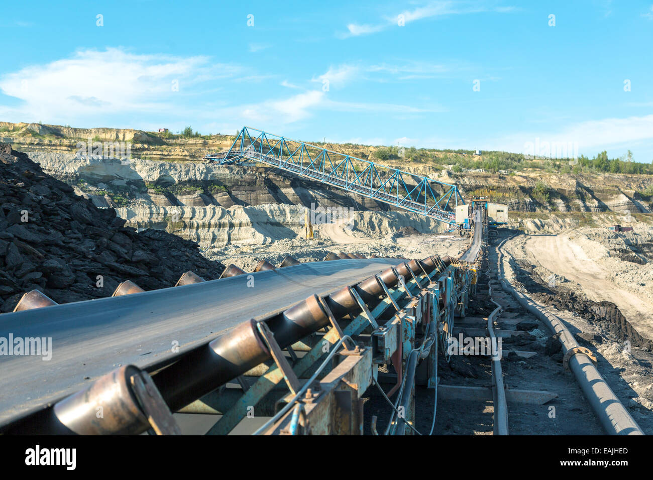 Landscape with mine machine Stock Photo - Alamy