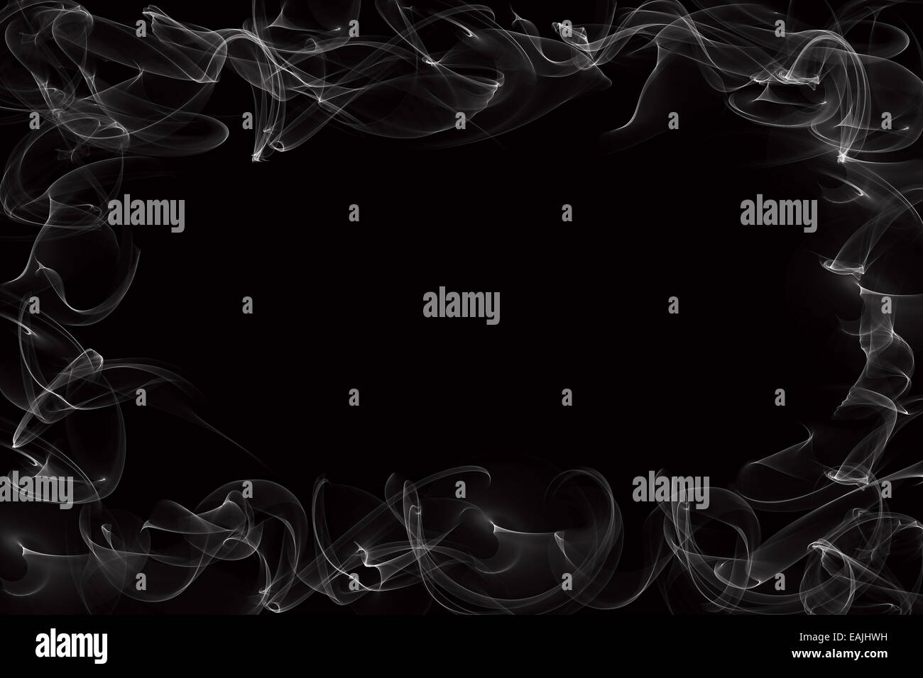 smoke border on black background Stock Photo - Alamy