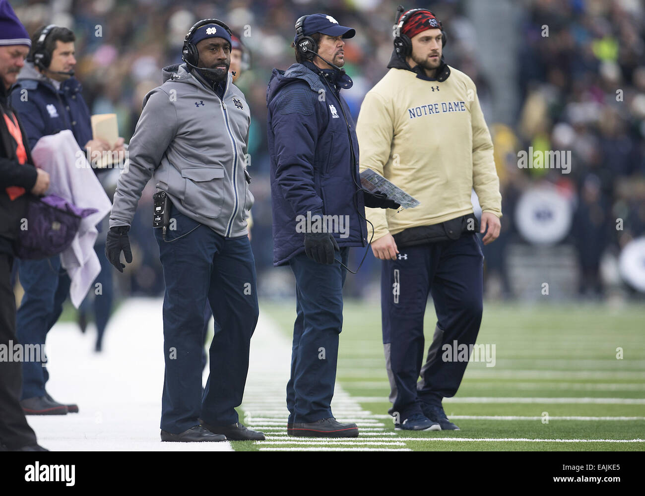 Overtime. 15th Nov, 2014. Notre Dame defensive coordinator Brian ...