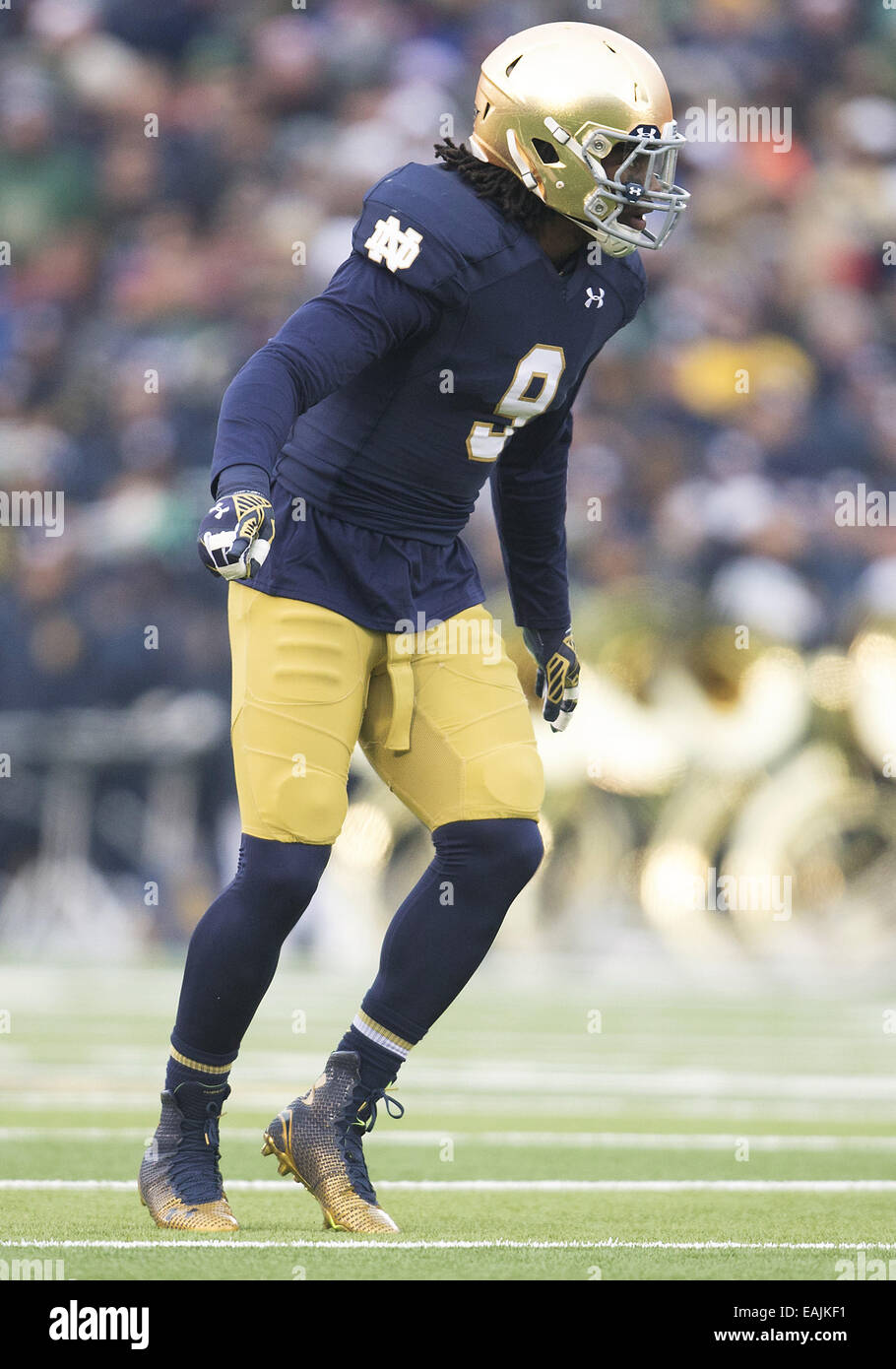 Overtime. 15th Nov, 2014. Notre Dame linebacker Jaylon Smith (9) during ...