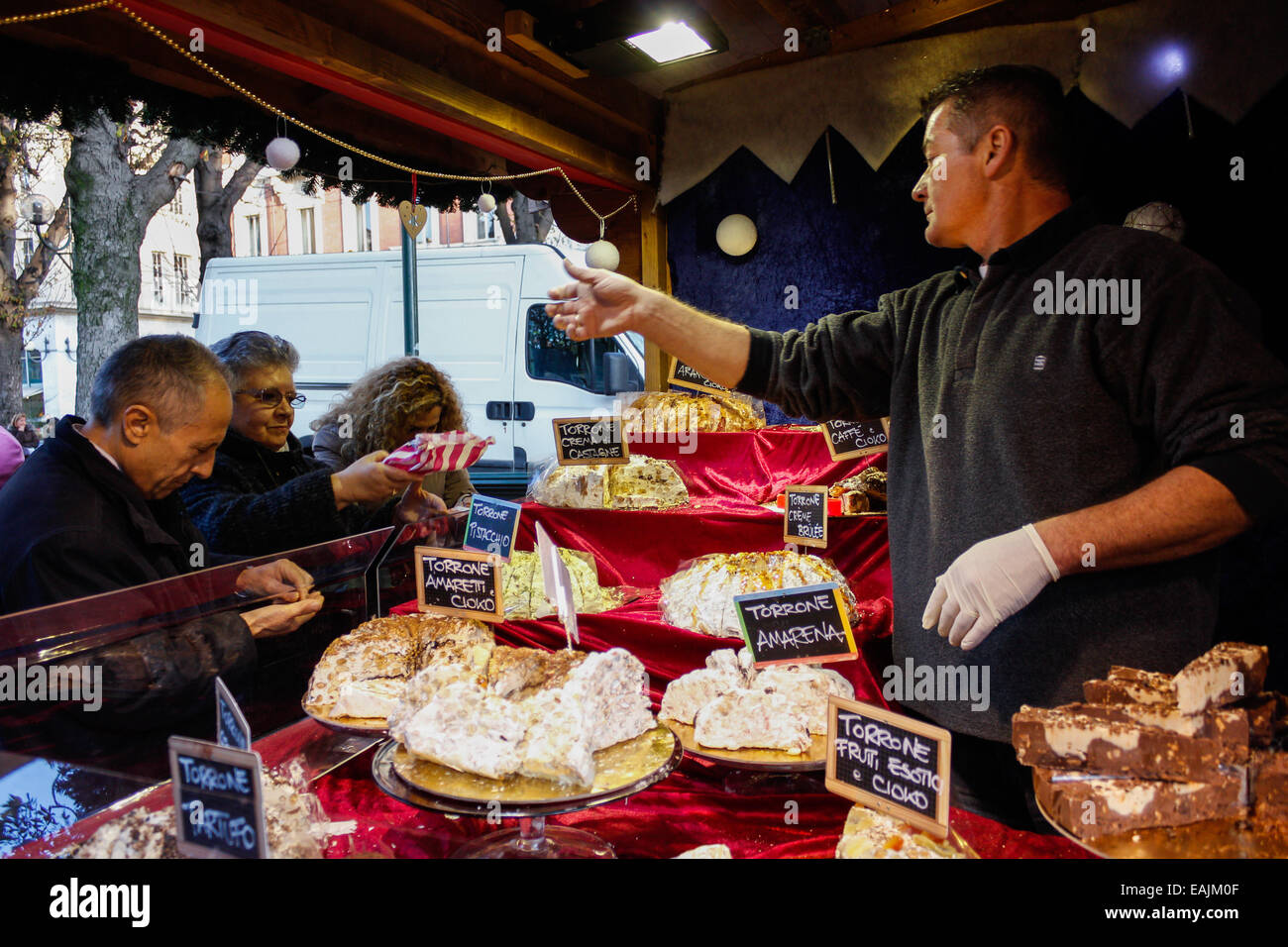 The traditional French Christmas Market, designed with individual ...