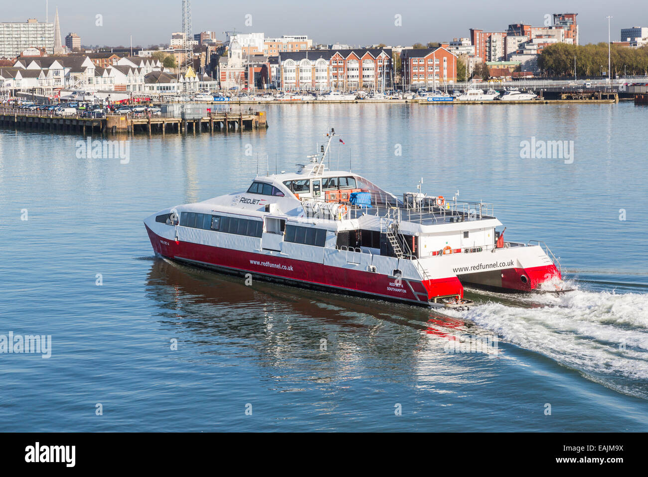 Red funnel catamaran red jet hi-res stock photography and images - Alamy