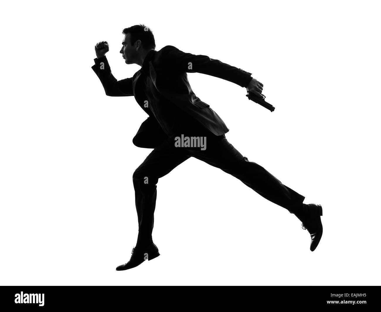 Running silhouette agent hi-res stock photography and images - Alamy