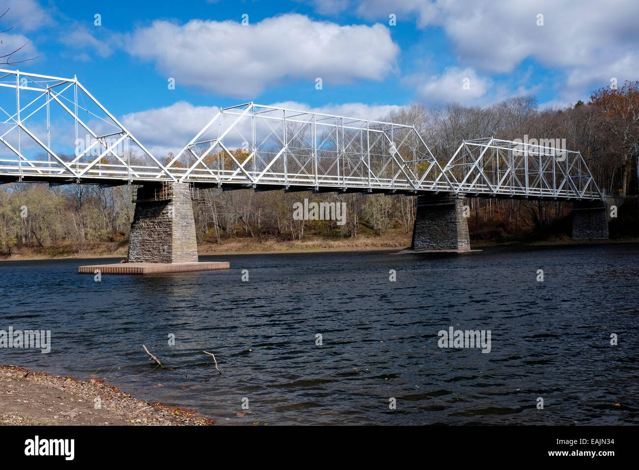 Bridge over Delaware River near Dingmans Falls, Pennsylvania Stock ...