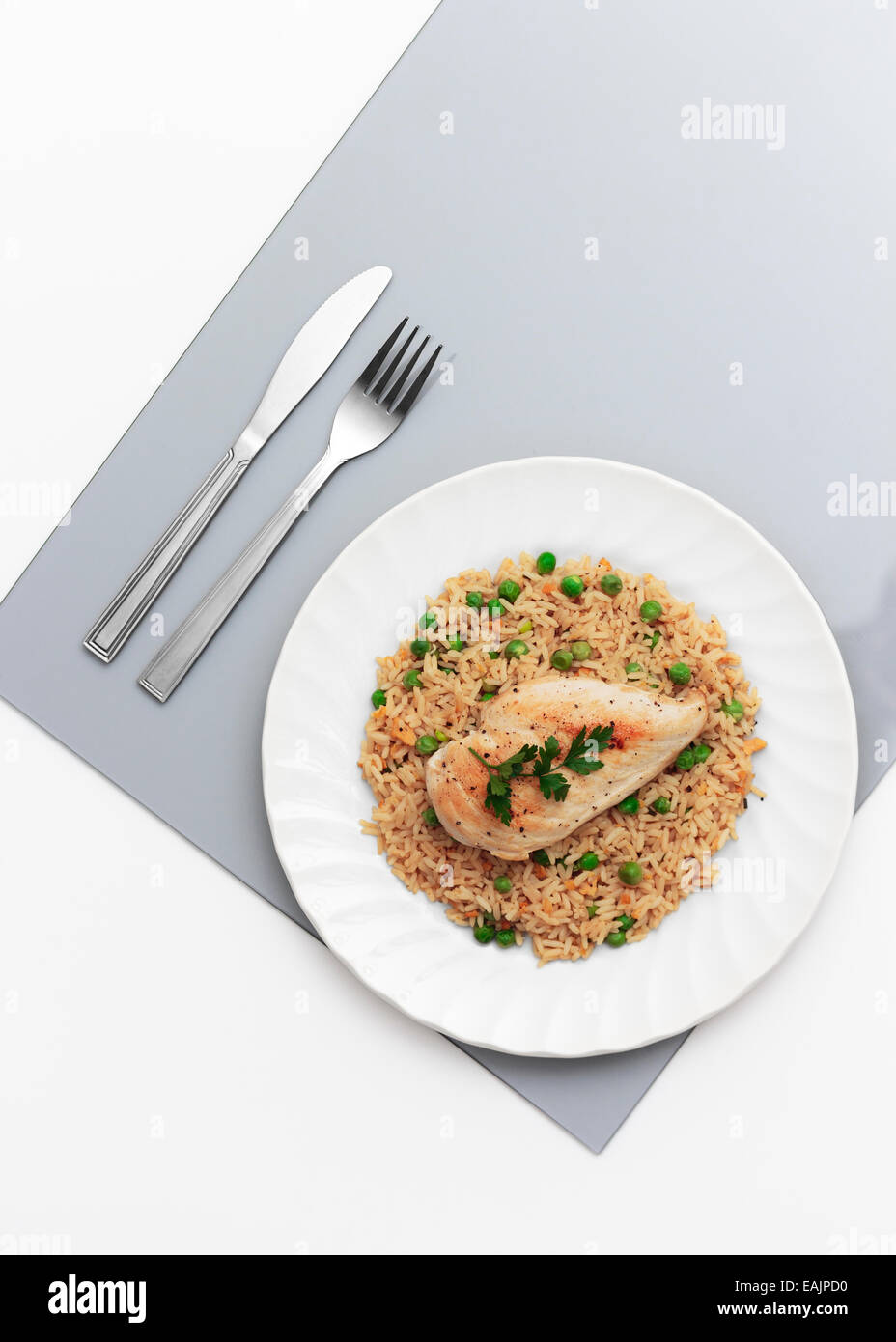 Chicken rice peas hi-res stock photography and images - Alamy