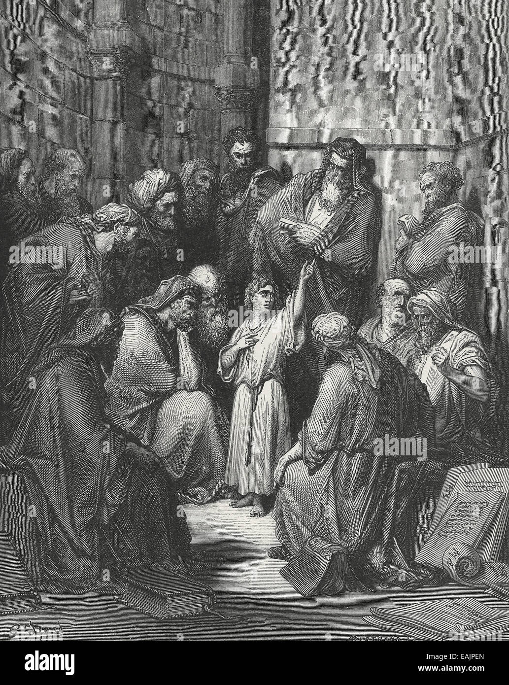 Jesus in temple hi-res stock photography and images - Alamy