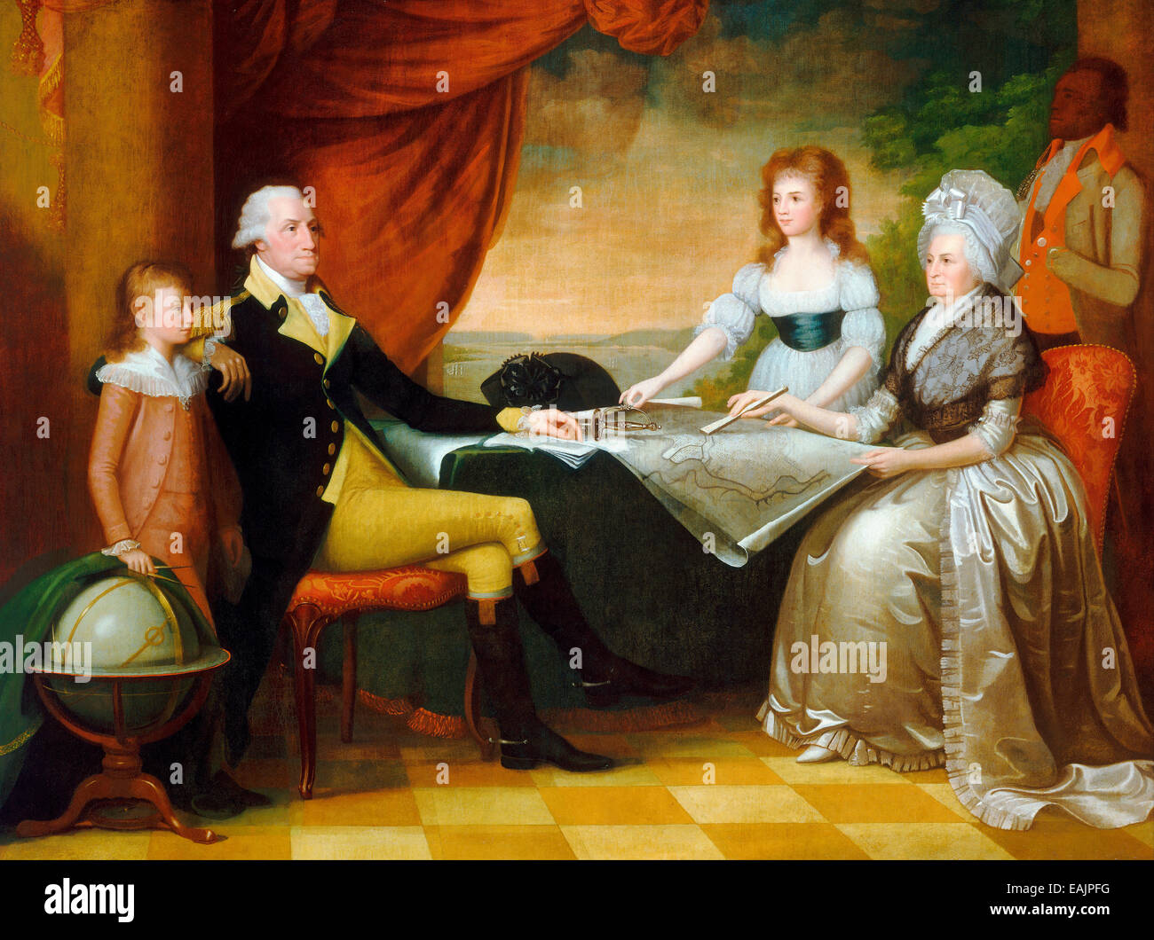 Young George And Martha Washington